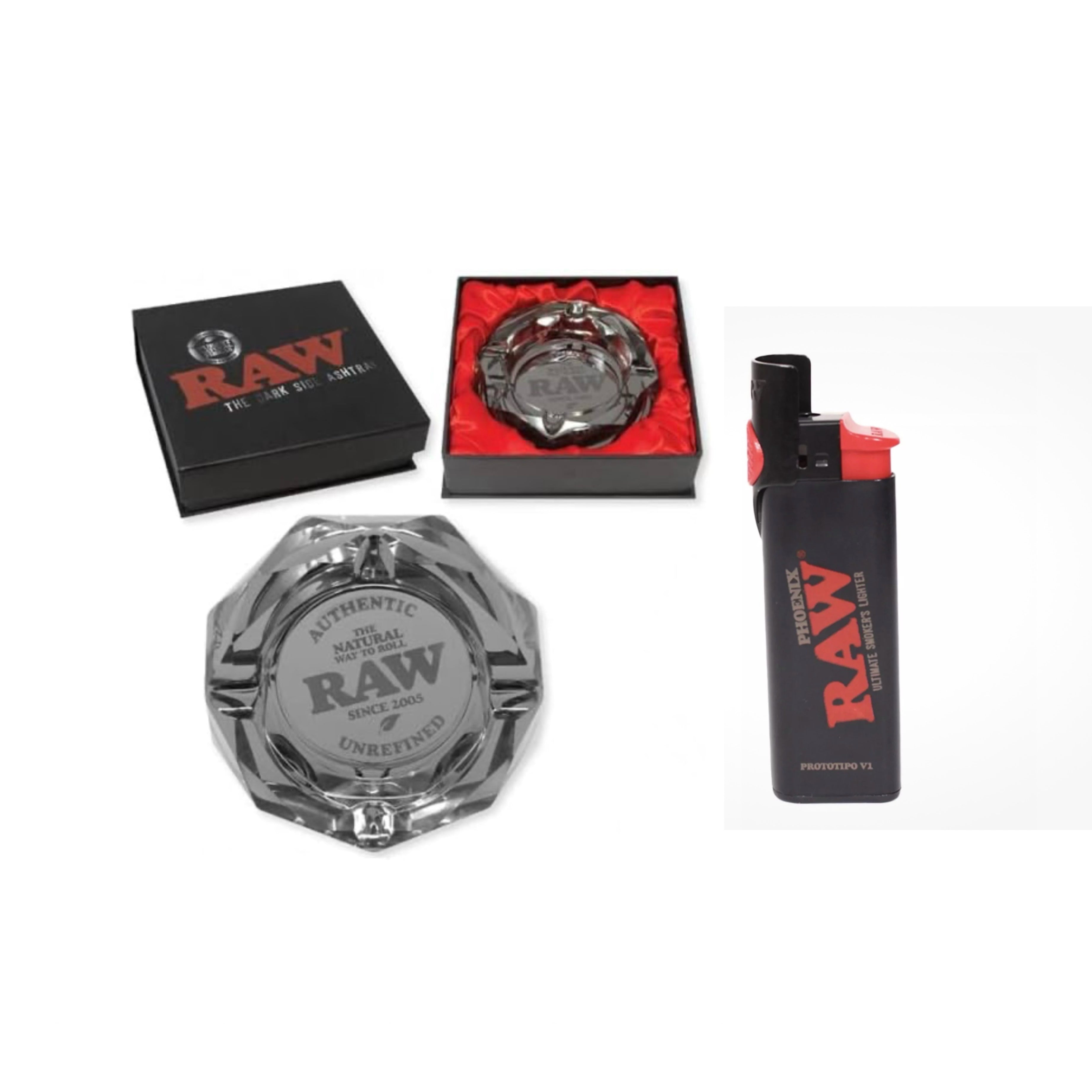 RAW Prism Glass Ashtray + RAW Phoenix Lighter – WISE FUME