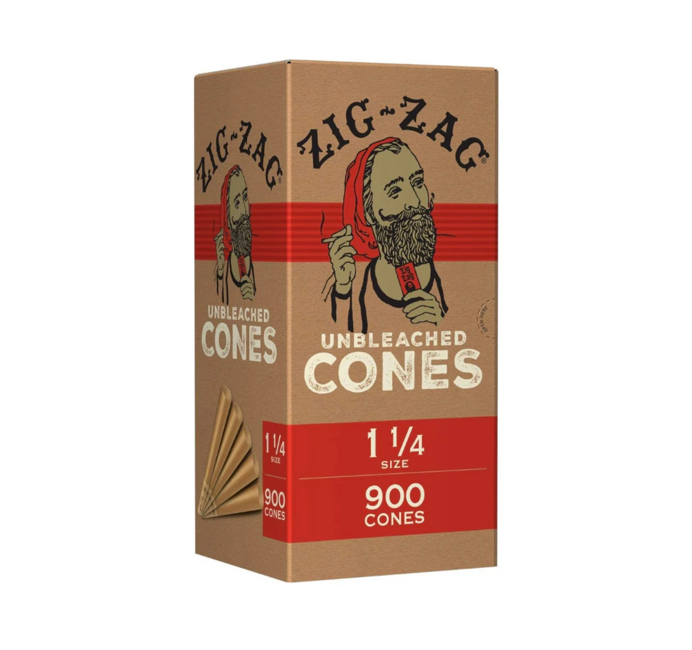 Zig Zag Unbleached 1 1/4 Size cone pre rolled (100, 200, 300, 400, 500 ...
