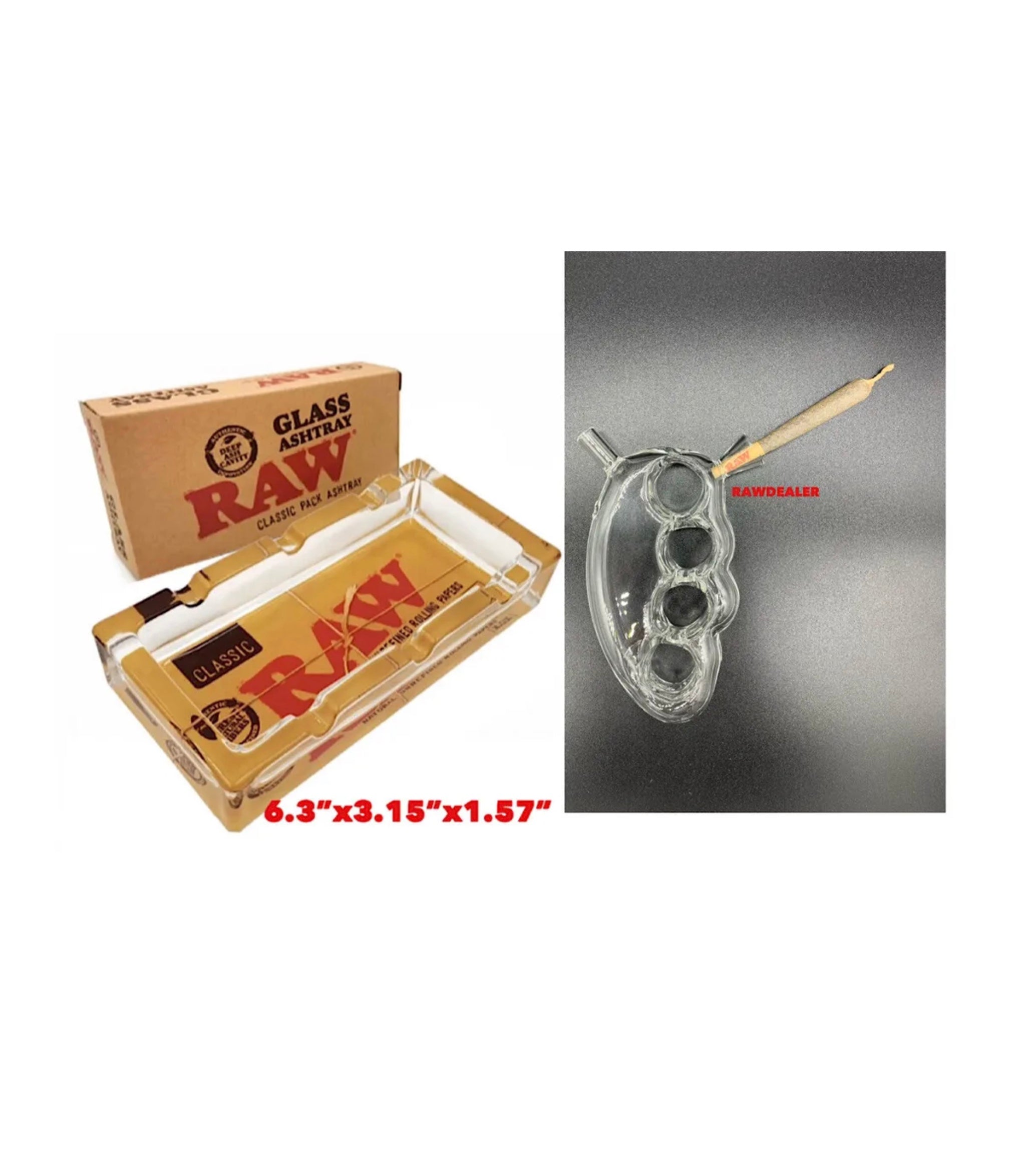 raw glass ashtray+glass knuckle cone bubbler smoke water pipe – WISE FUME