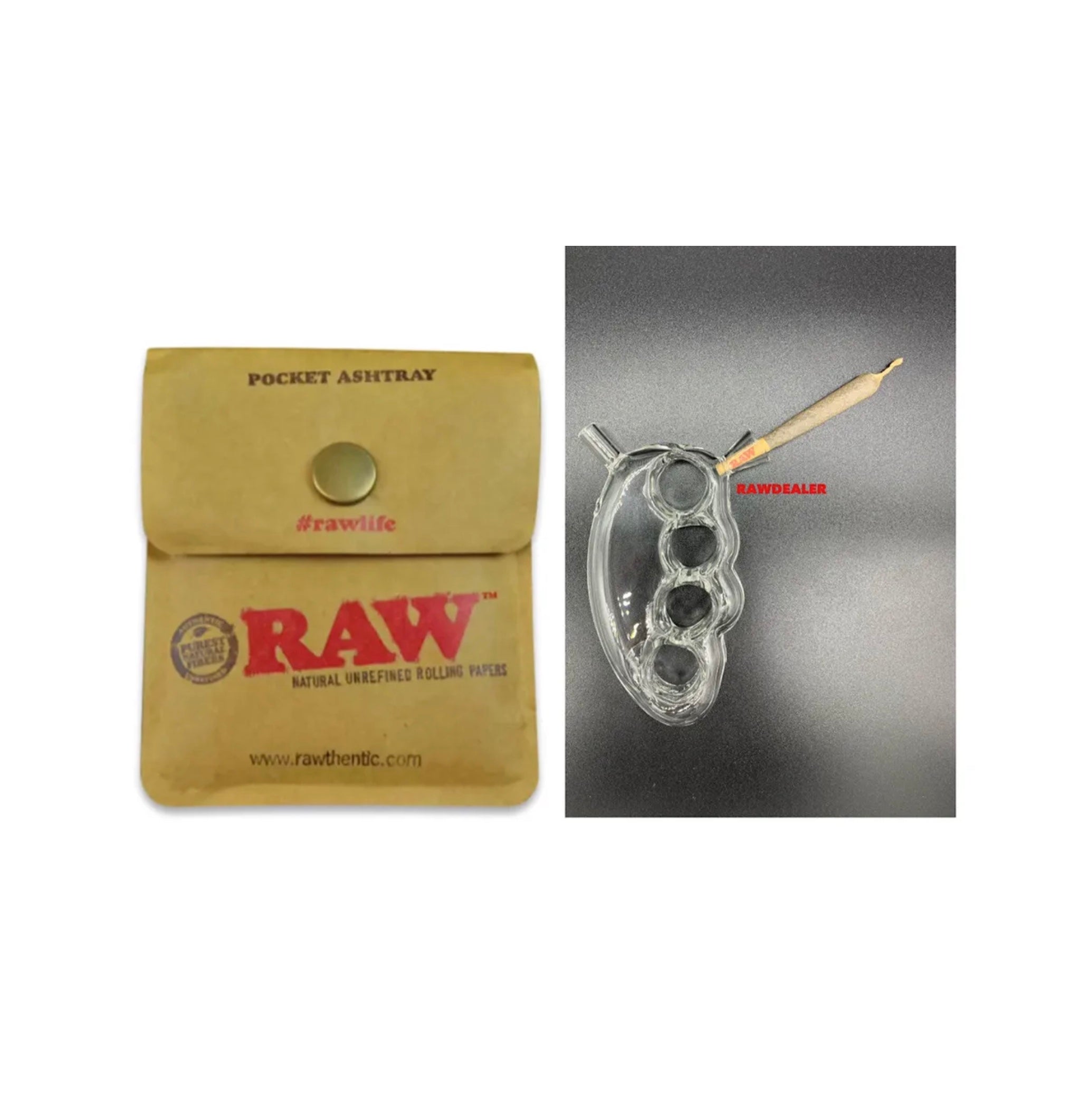 raw pocket ashtray + glass knuckle cone bubbler smoke water pipe – WISE ...